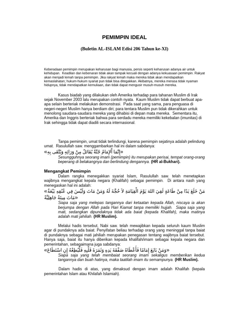 PEMIMPIN IDEAL | PDF
