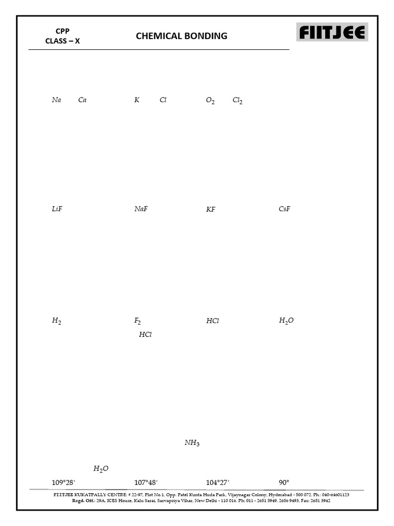 CHEMICAL BONDING 45 Q CPP | PDF