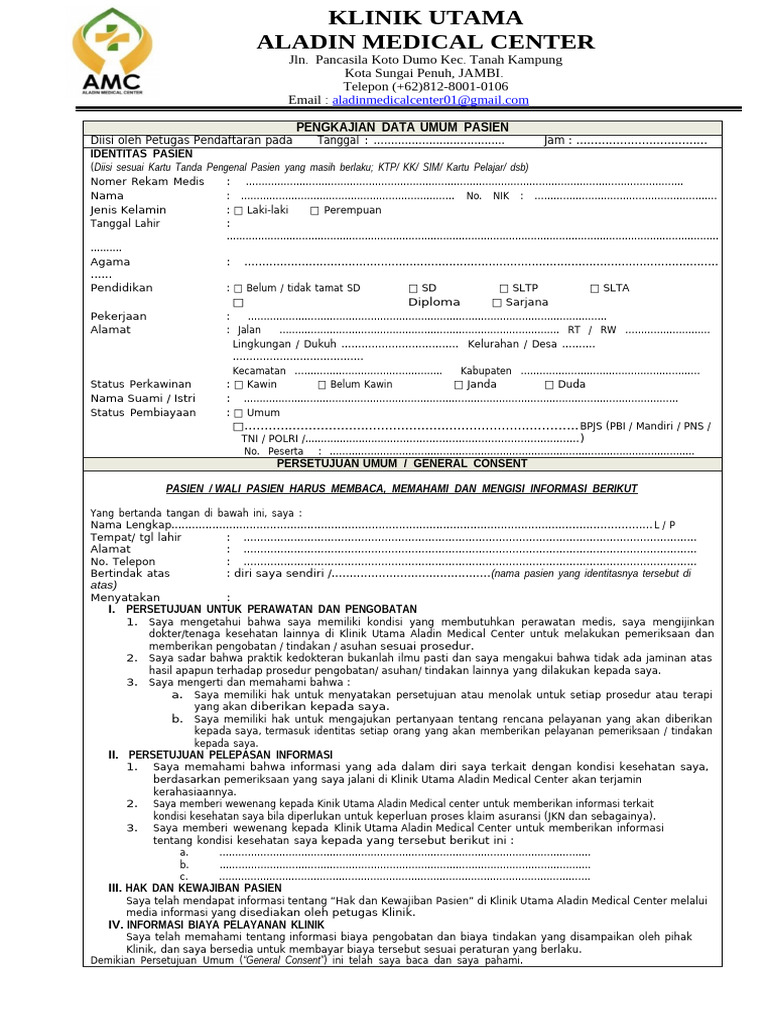 STATUS REKAM MEDIS PKM AMC | PDF