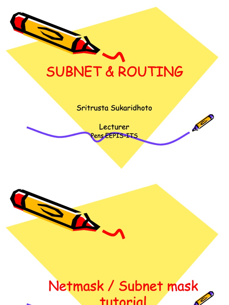Sub Netting And Routing Pdf Ip Address Router Computing