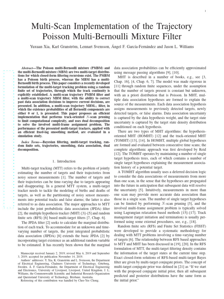 Multi Scan Implementation Of The Trajectory Poisson Multi Bernoulli