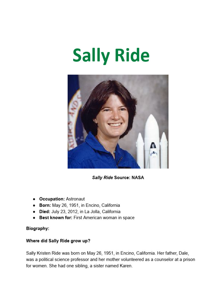 Sally Ride | PDF