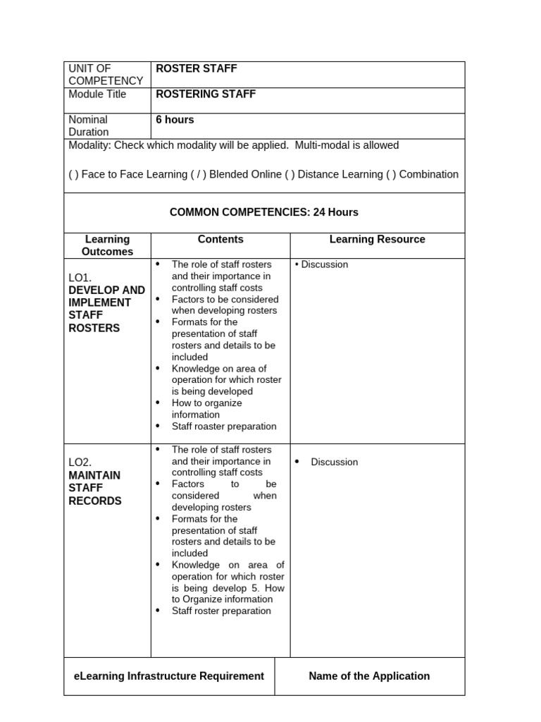 EVM Training Plan Common 2.1 | PDF