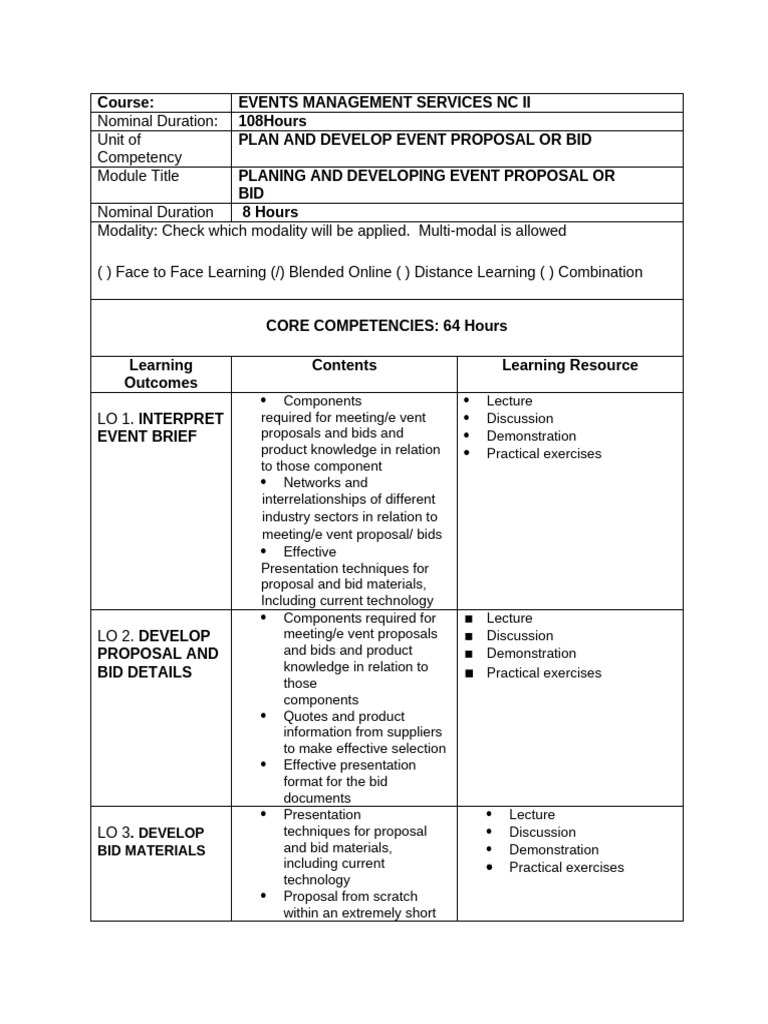 EVM Training Plan Core 2.1 | PDF