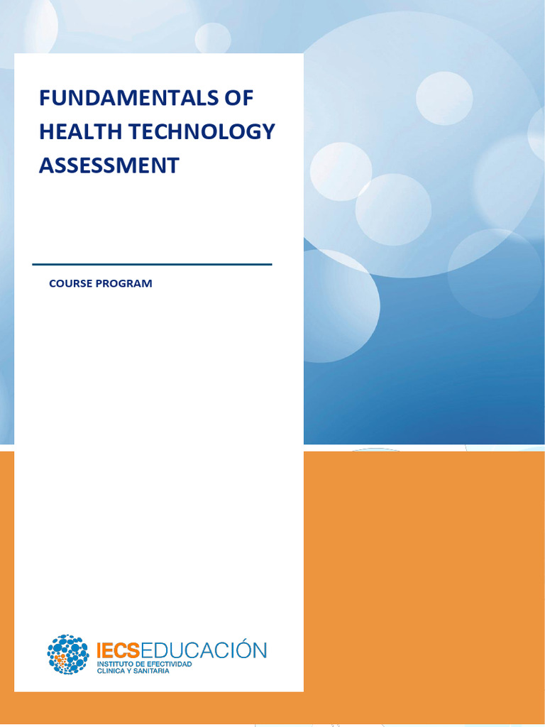 FUNDAMENTALS OF HEALTH TECHNOLOGY ASSESSMENT Program | PDF | Evaluation ...