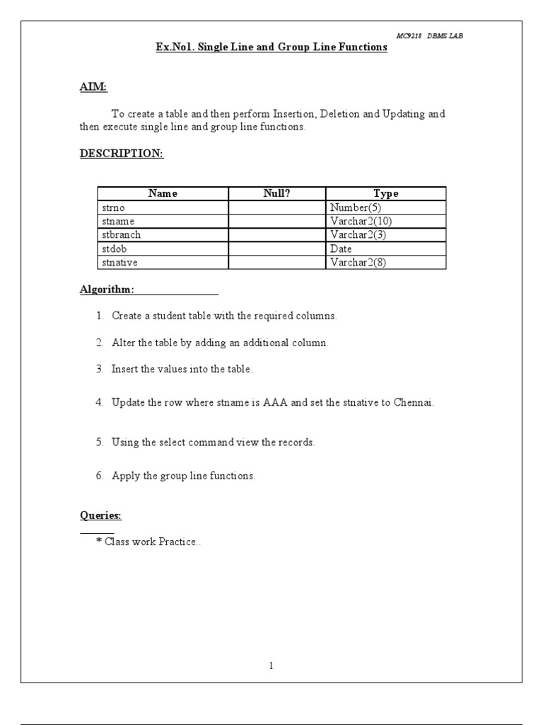 DBMS Lab Exercises: SQL & PL/SQL Tasks | PDF | Teaching Methods & Materials | Technology ...