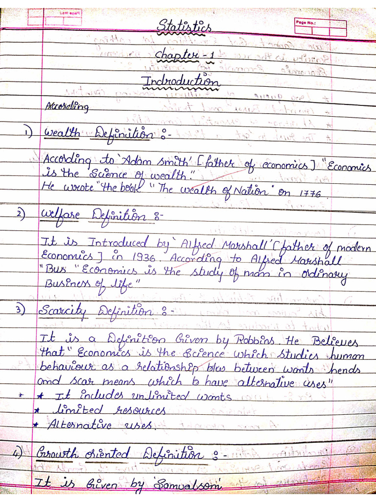 Old Statistics Notes | PDF