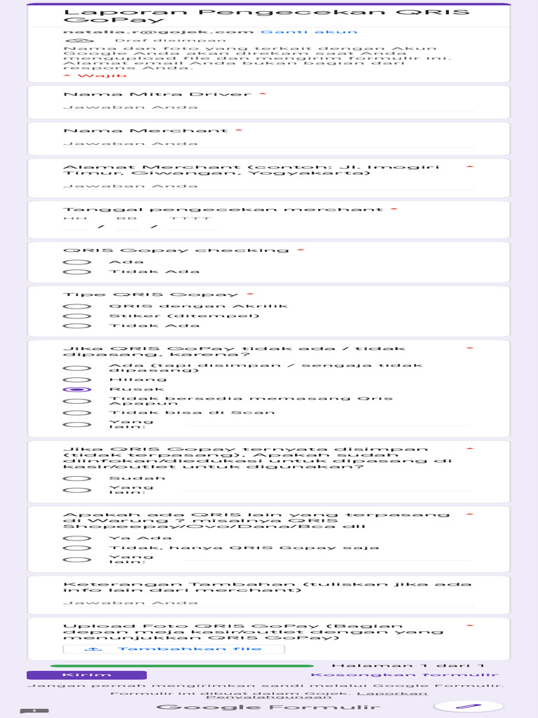 Laporan Pengecekan QRIS GoPay | PDF