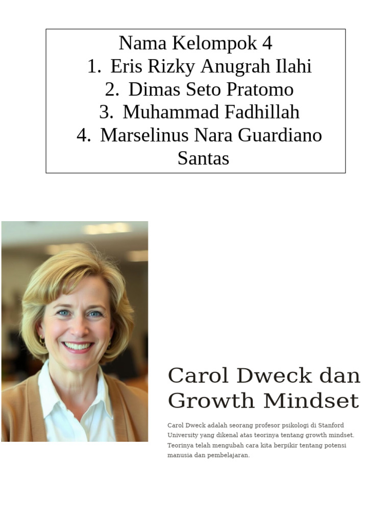 Carol Dweck Dan Growth Mindset | PDF