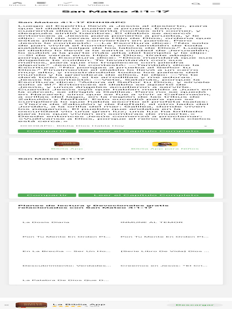 San Mateo 41-17 Luego El Espíritu Llevó A Jesús Al Desierto, para Que ...