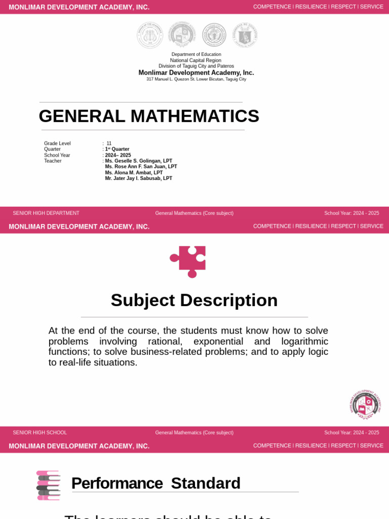W3 Q1 Genmath | PDF