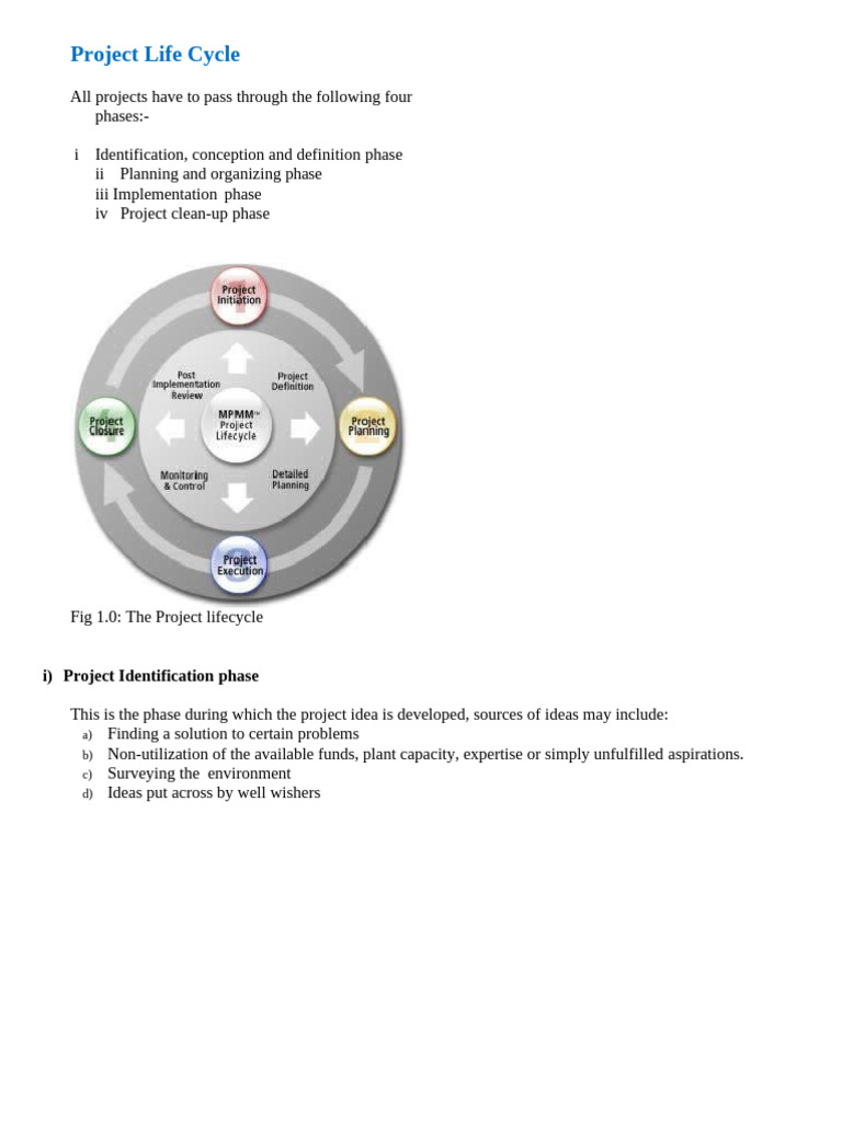 Lesson 2 Project Life Cycle Pdf