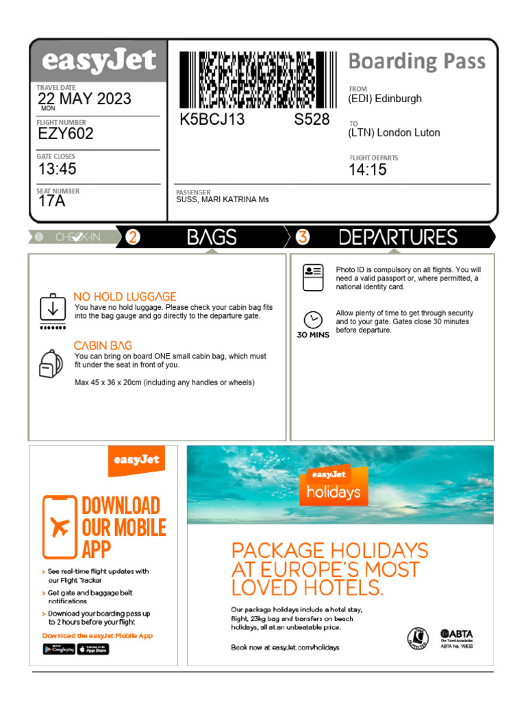 Boarding Pass | PDF