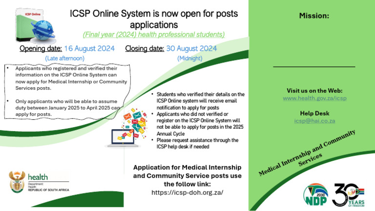 ICSP Leaflet - Opening System 2025 Annual Cycle | PDF