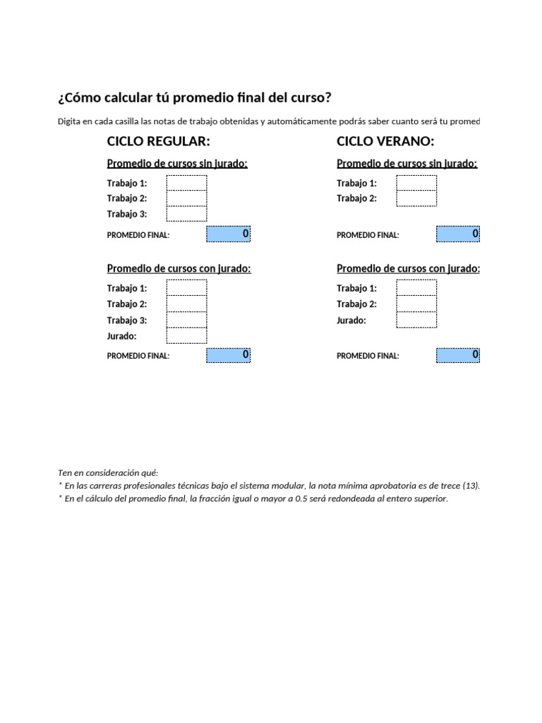 Calcular Promedio v4 | PDF
