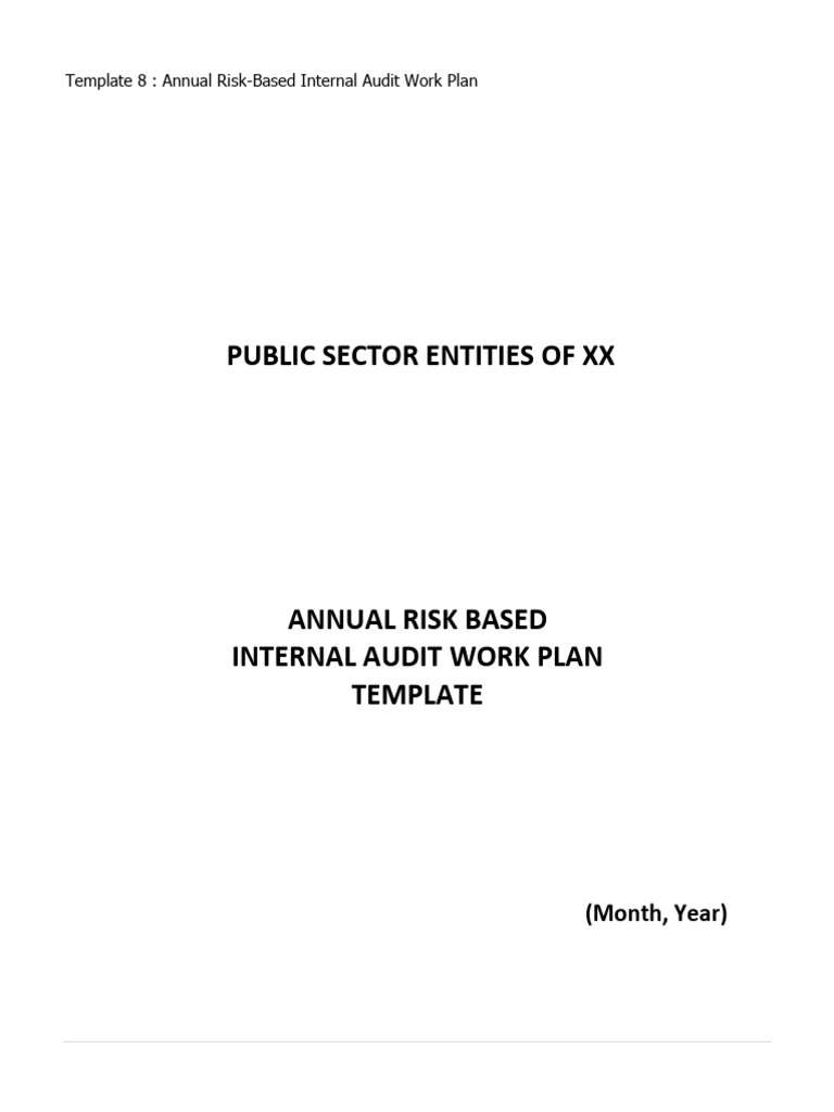 Template 8 Annual Risk Based Internal Audit Work Plan | PDF