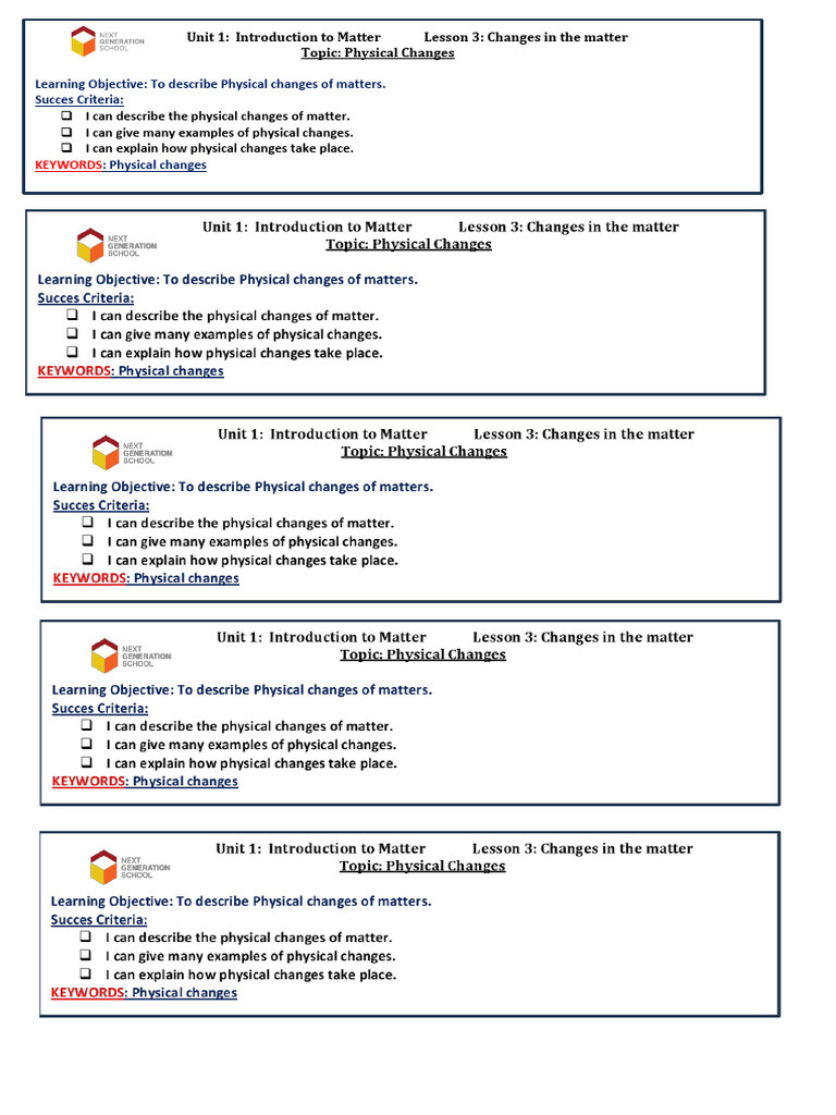 G6-WK1- WS-3 Physical changes | PDF