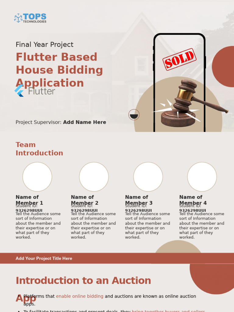 Flutter Based House Bidding Application: Final Year Project | PDF
