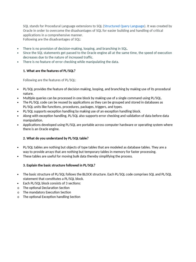 Oracle PLSQL Questions | PDF