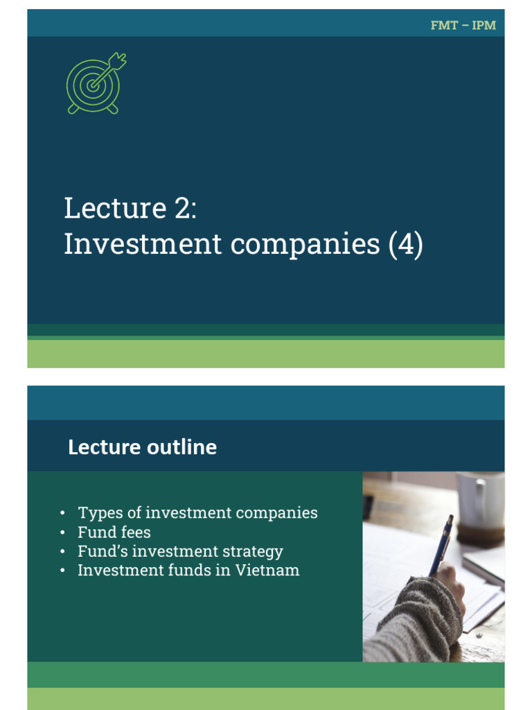Lecture 2 Investment Funds | PDF