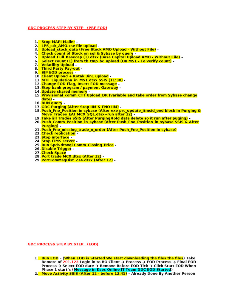 GDC Process Step by Step | PDF