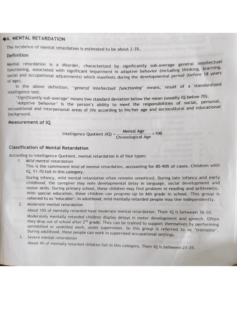 Mental Retardation | PDF
