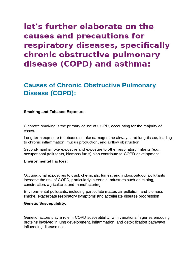 Let's Further Elaborate On The Causes and Precautions For Respiratory ...