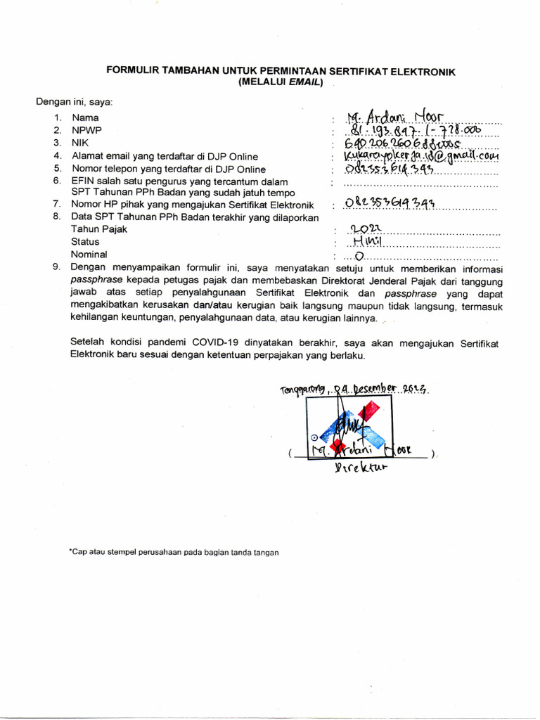 Form Pajak | PDF