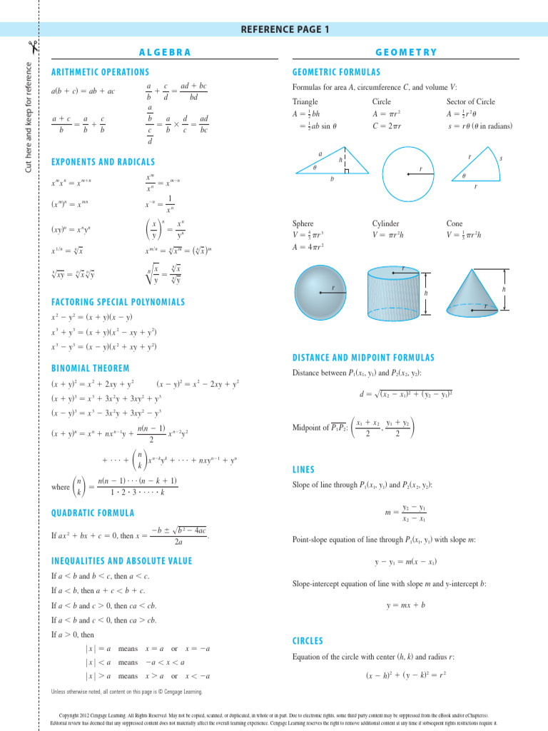 Calculus Formula | PDF