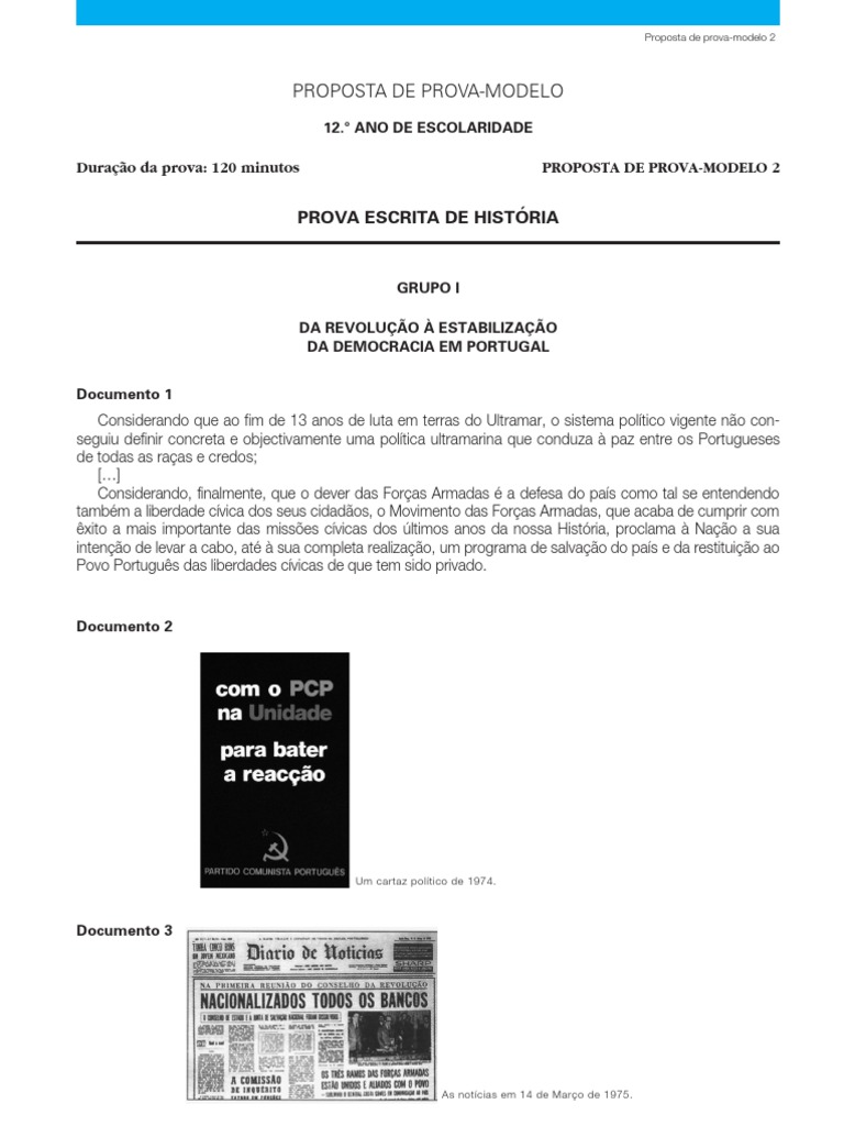 CPEN HA12 Prova Modelo 2 | PDF