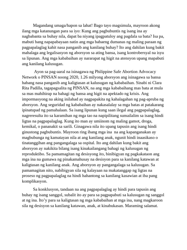 Talumpati Final | PDF