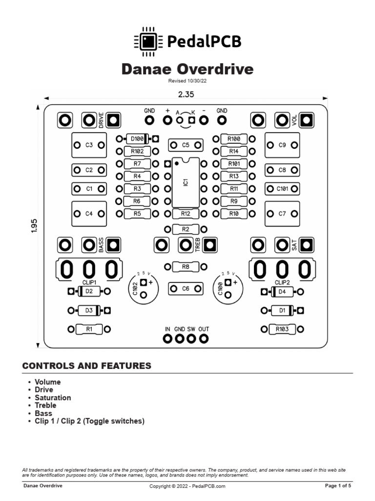 Danae PedalPCB | PDF