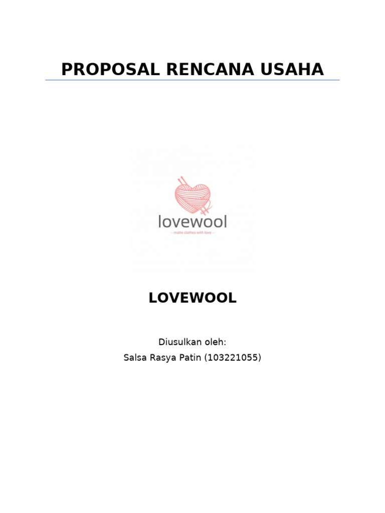 Template Proposal Usaha | PDF