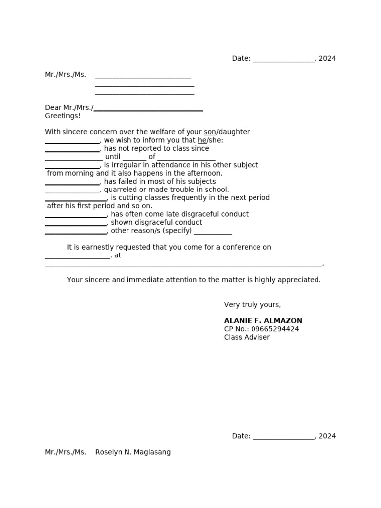 Call Parent Form | PDF