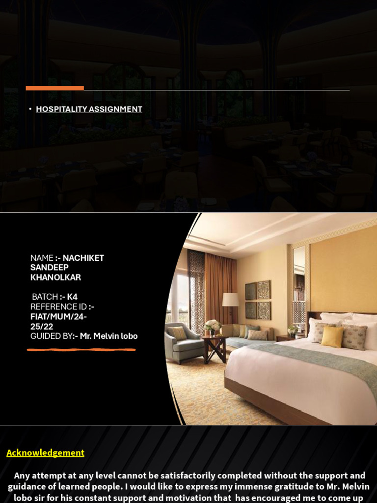 Hospitality Assignment | PDF | Business
