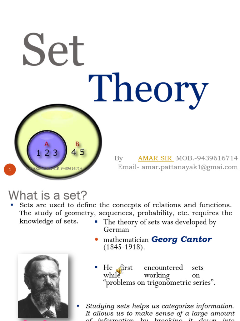Set PPT1 | PDF | Set (Mathematics) | Teaching Methods & Materials