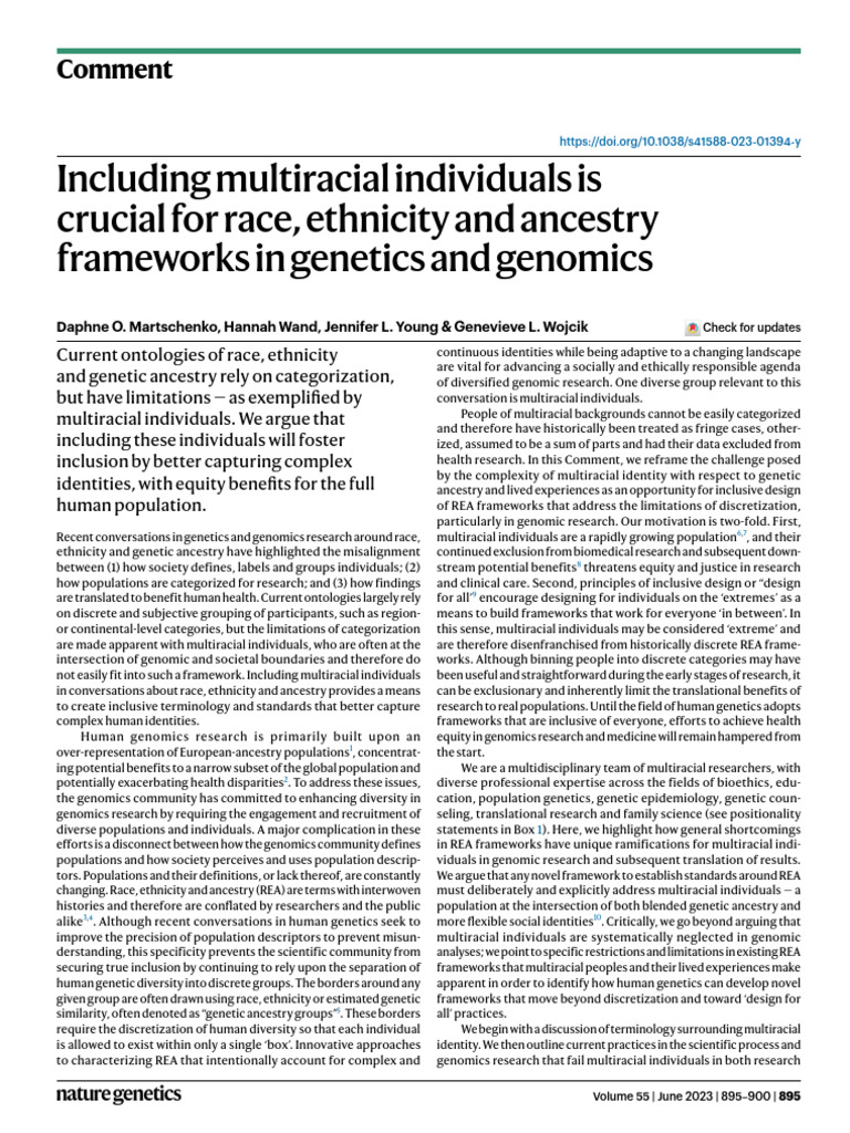 Including Multiracial Individuals Is Crucial For Race, Ethnicity and ...