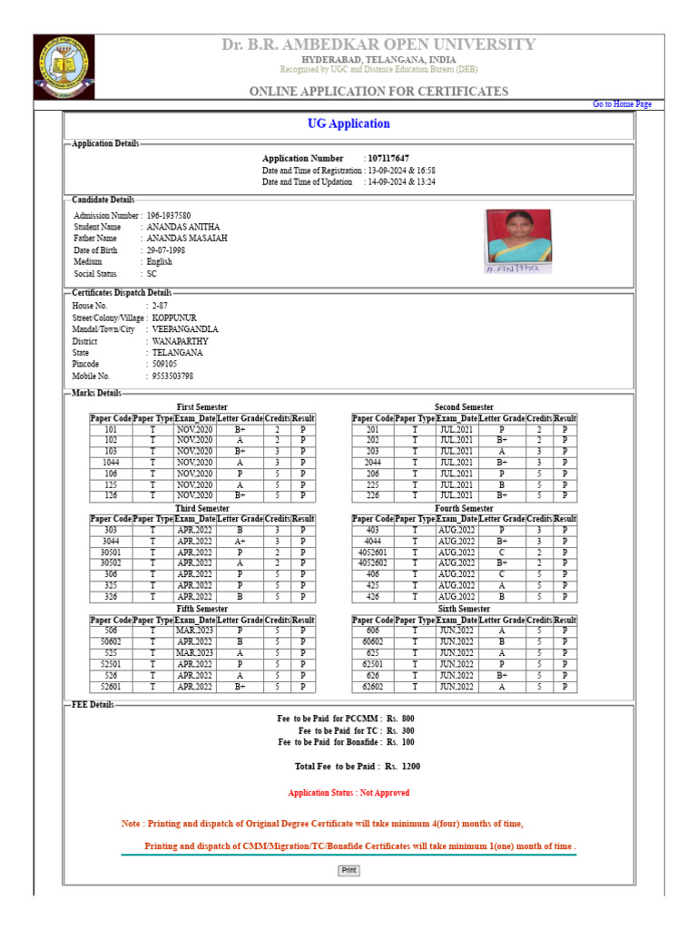 BRAOU Certificates 1 | PDF
