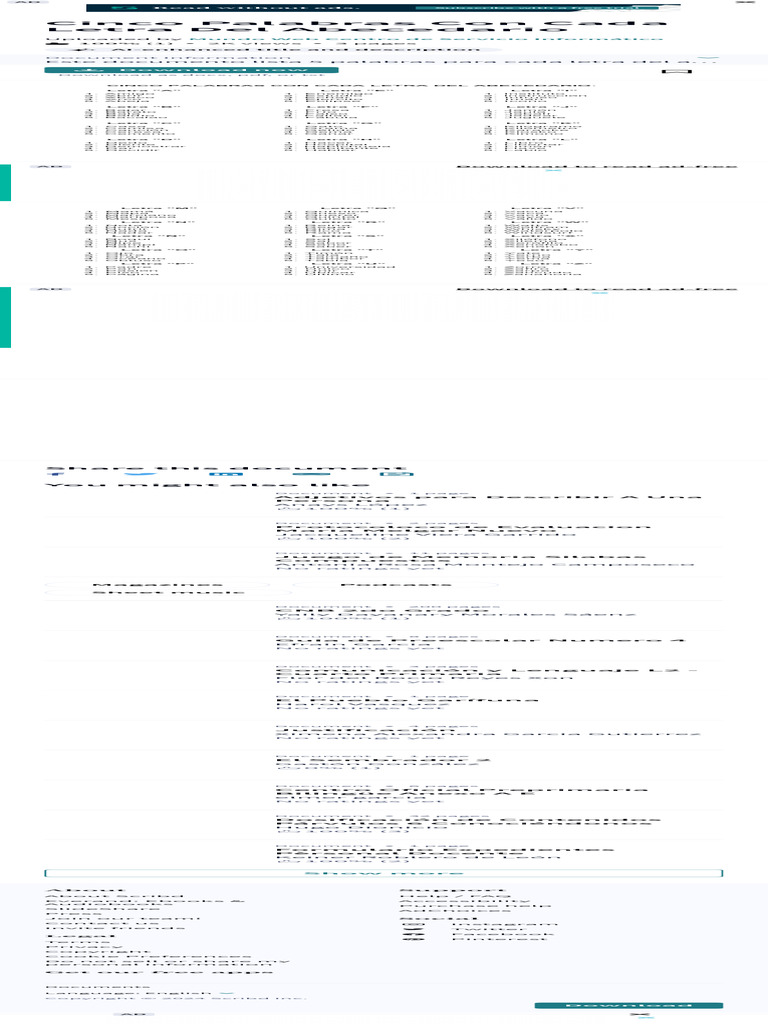 Cinco Palabras Con Cada Letra Del Abecedario PDF | PDF