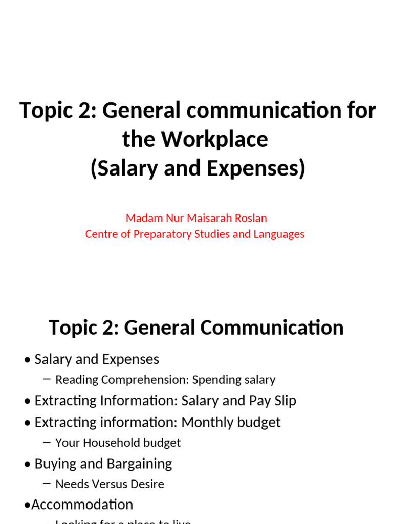 Salary and Expenses Overview | PDF | Cost Of Living | Finance & Money ...