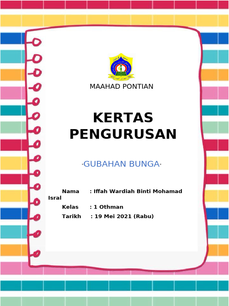 Kertas Kerja Projek Gubahan Bunga | PDF