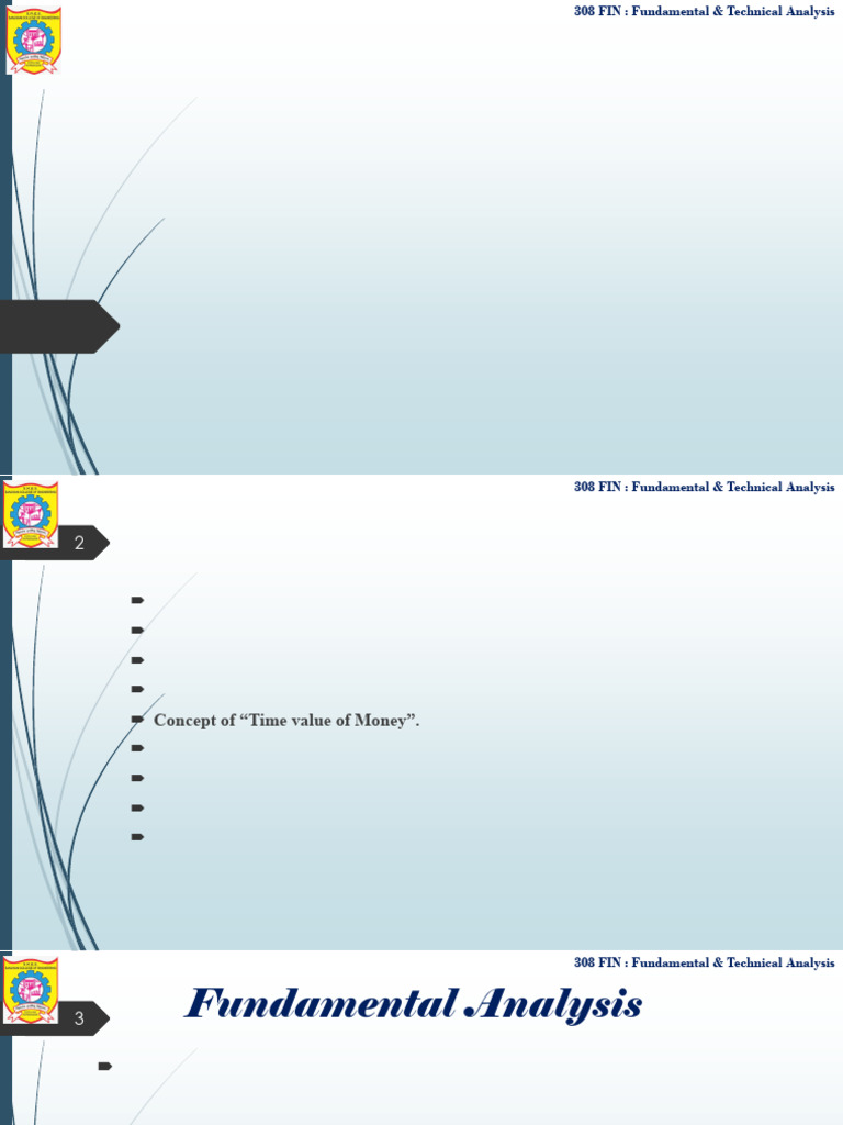Unit No 1 Introduction To Fundamental Analysis | PDF