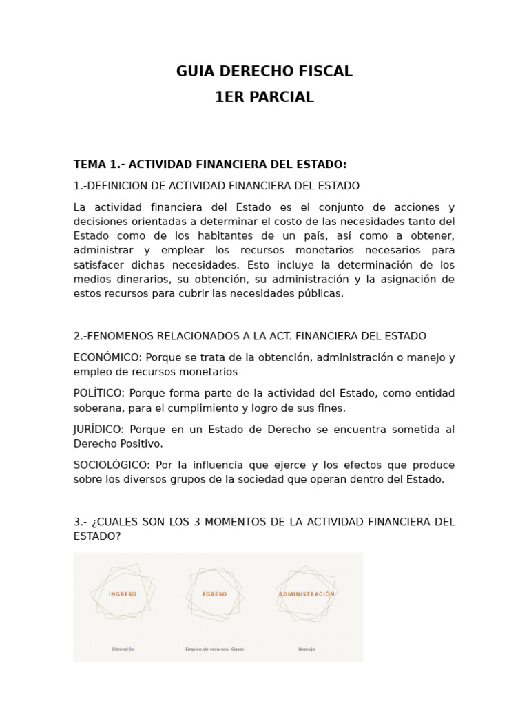 GUIA DERECHO FISCAL | PDF