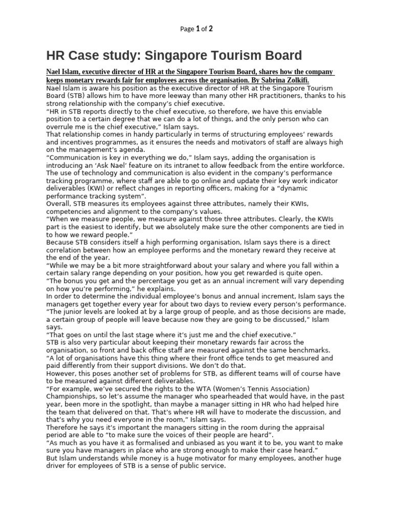 STB..HR.... Case Study | PDF