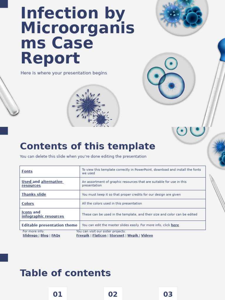 Infection by Microorganisms Case Report by Slidesgo | PDF