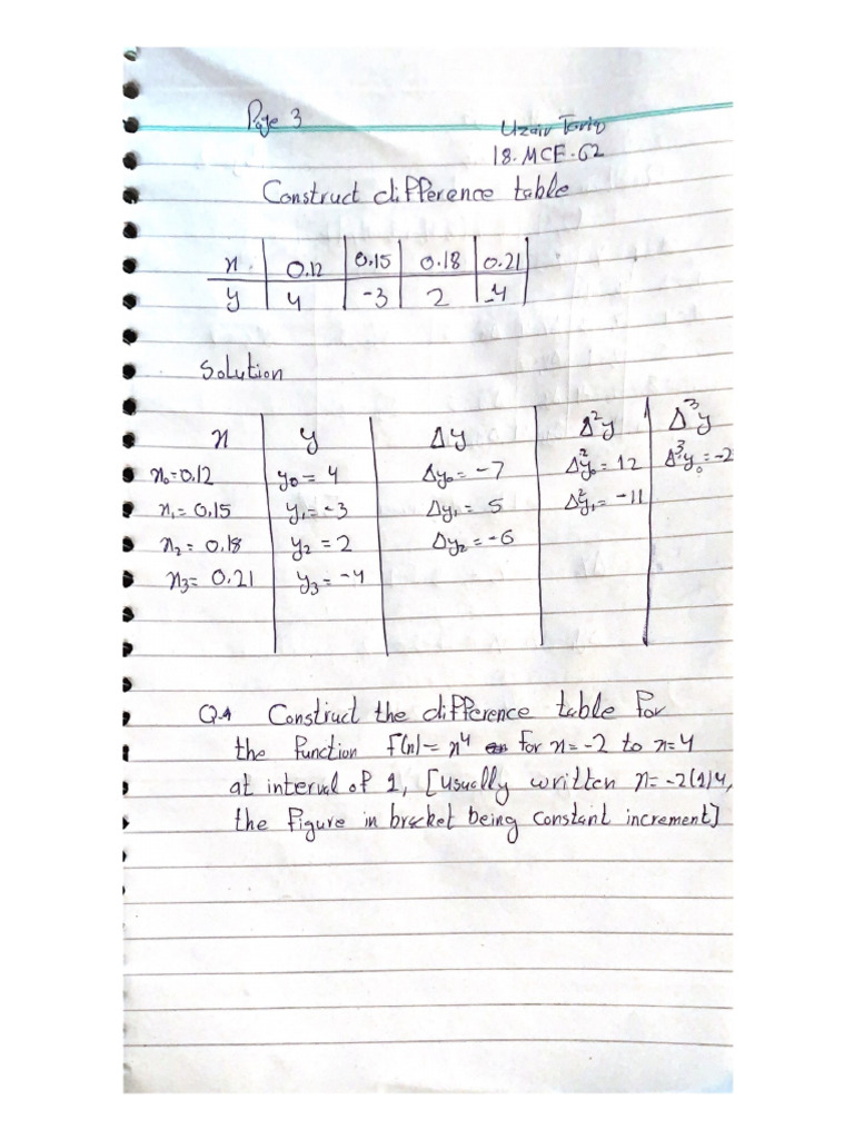 18-MCE-62, Uzair Tariq Lecture 1 | PDF