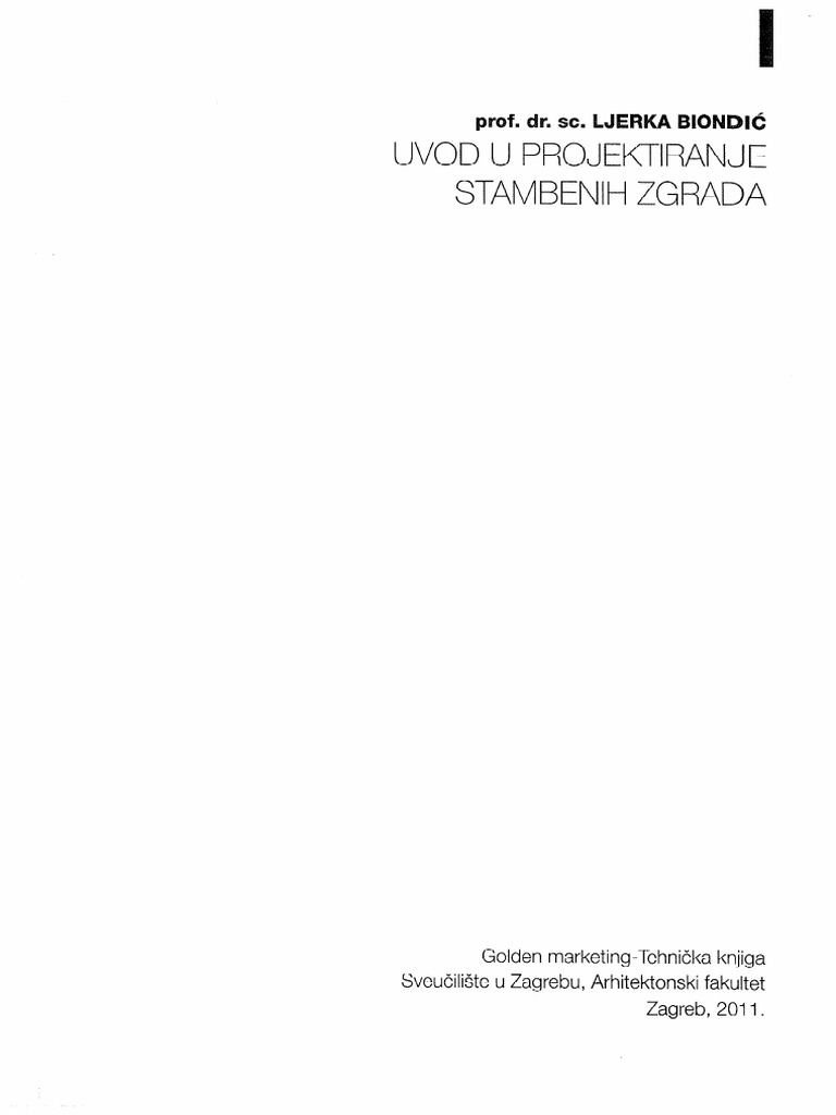 Uvod U Projektiranje Stambenih Zgrada | PDF