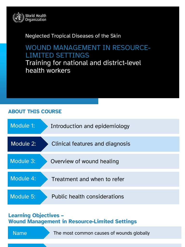 OpenWHO_Wound_Management_Module_2_en | PDF OpenWHO_Wound_Management_Module_2_en | PDF