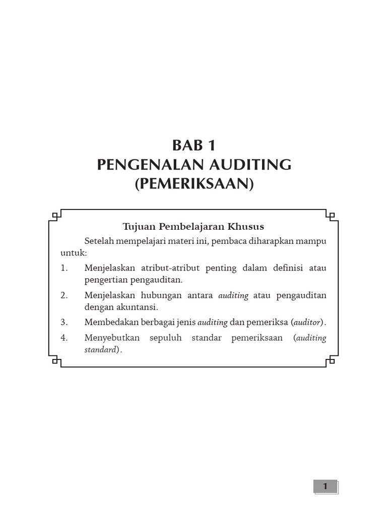 Bab 1-Buku Audit | PDF