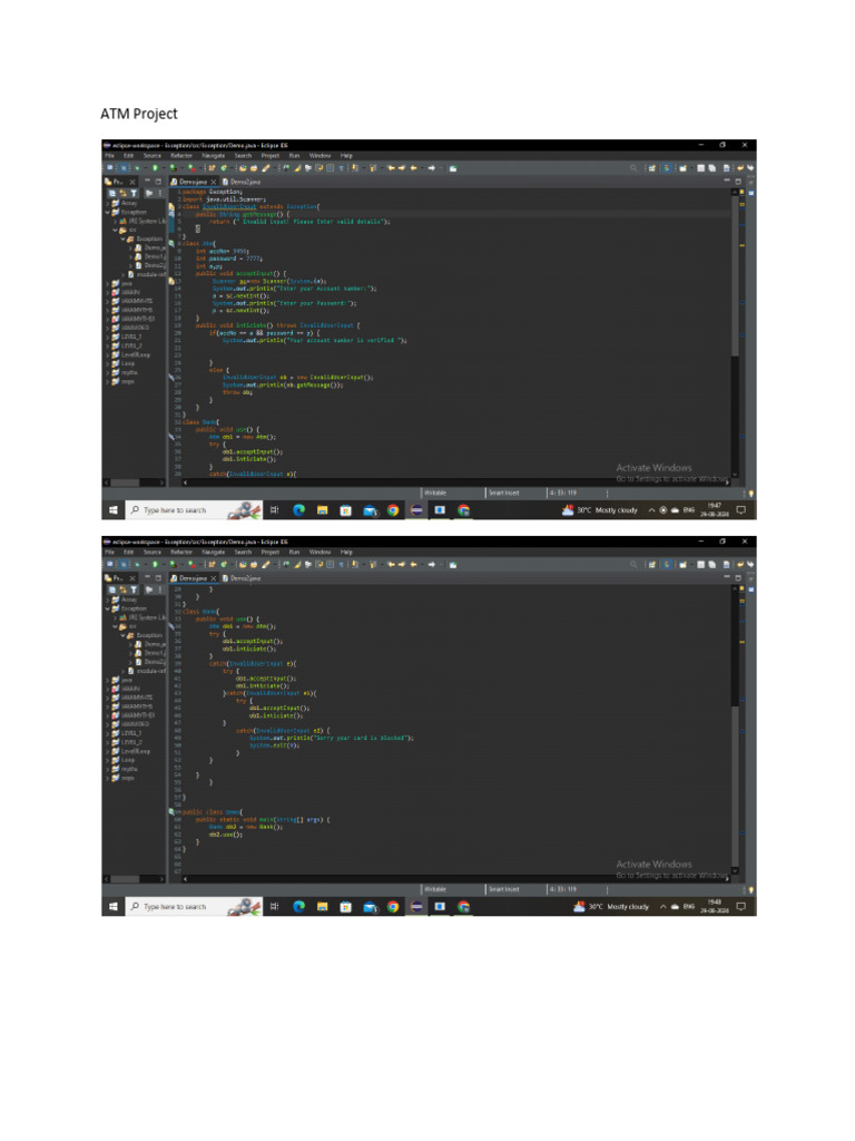 ATM and RTO Mini Project | PDF